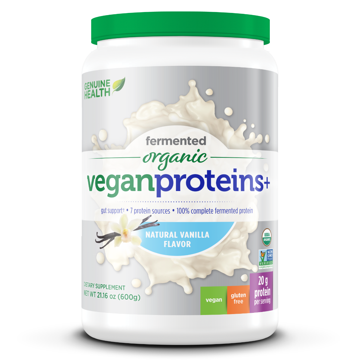Genuine Health - Fermented Organic Vegan Protein Powder - Vanilla